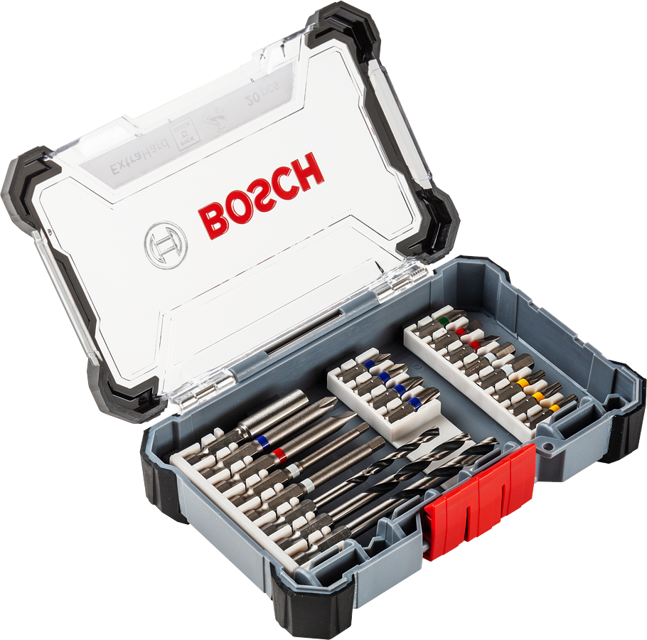 Bosch 2608522422 20Pcs Pick and Click Mixed Drill Bits and Drive Bit S ...