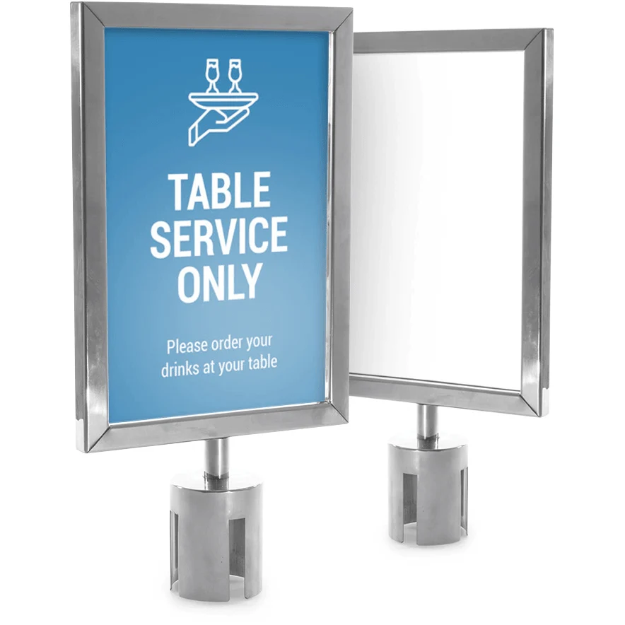 First Sign Holder for Retractable Belt Barrier / Queuing (Stanchion) P ...