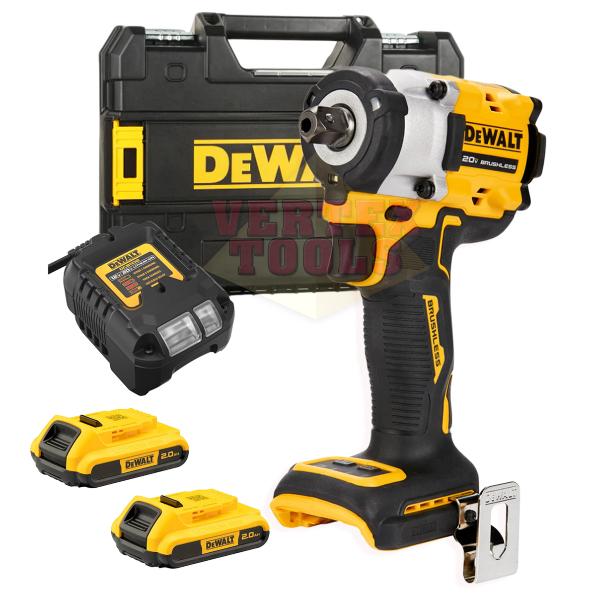 Dewalt DCF922D2 20V Cordless Brushless Impact Wrench (1/2" Drive) [Set ...