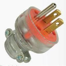 Omni WPR-103 Parallel Ground Rubber Plug 15A 125V (Transparent ...