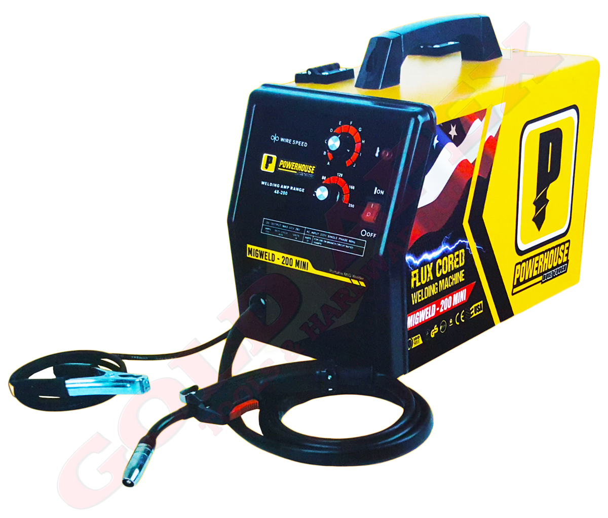 Powerhouse MIGWELD-200 MINI Welding Machine (Fluxcored) – vertexpowertools