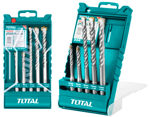 Total TAC190501 5 Pcs SDS Plus Drill Bit Set – vertexpowertools