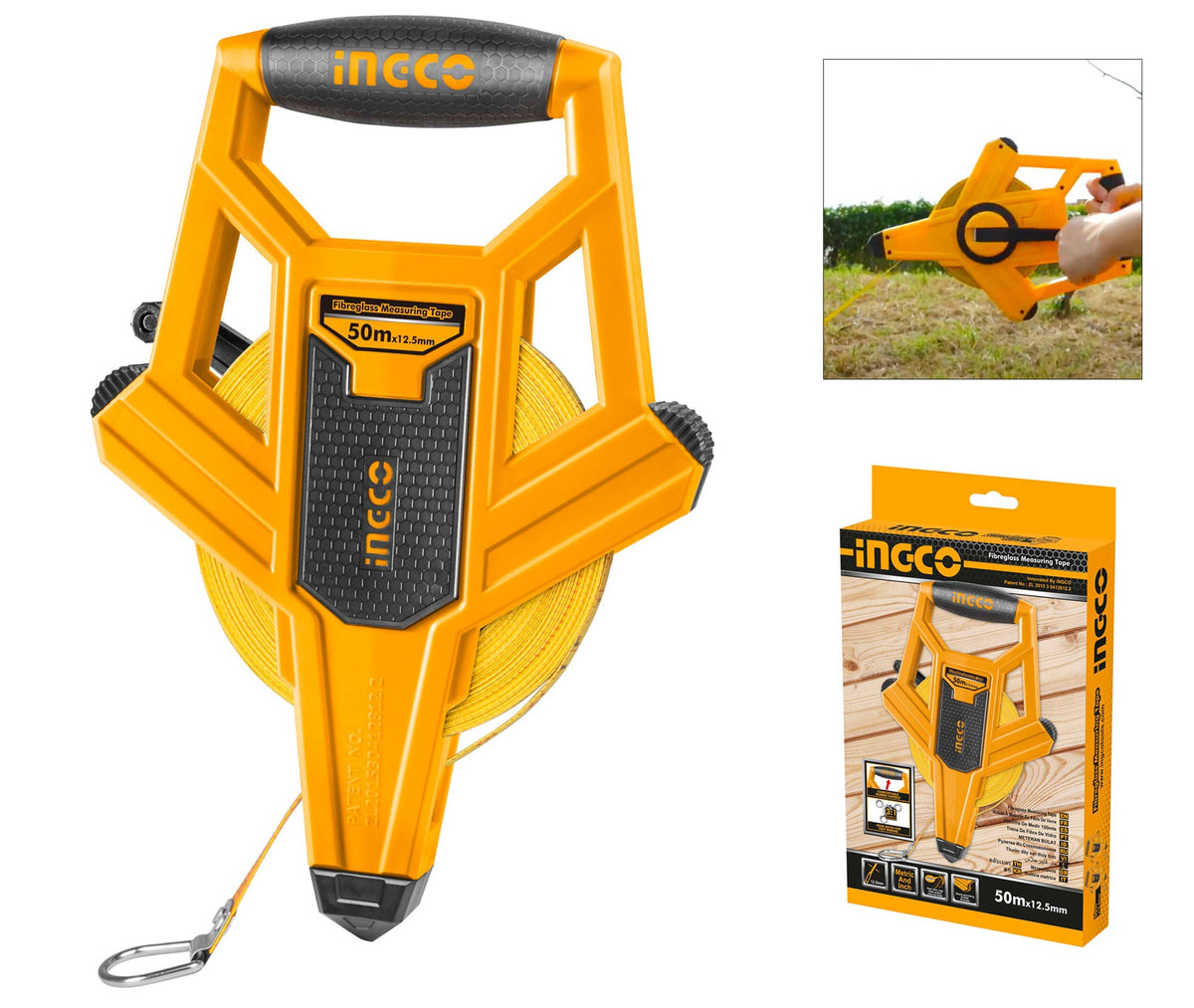 Ingco Fiberglass Measuring Tape (Open Reel) – vertexpowertools