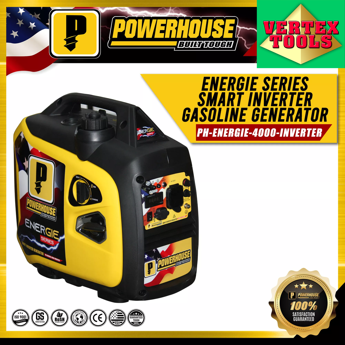 Powerhouse Energie Series Smart Inverter Gasoline Generator ...