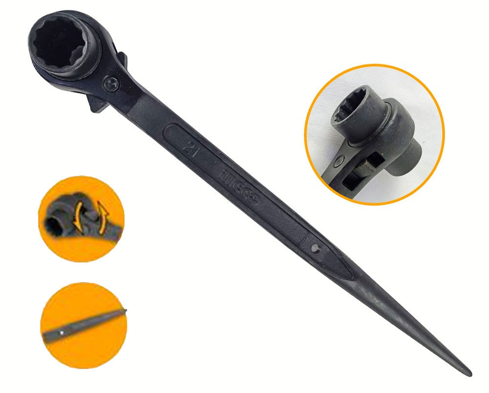 Ingco Double Socket Ratchet Wrench / Structural Ratchet Box Wrench ...