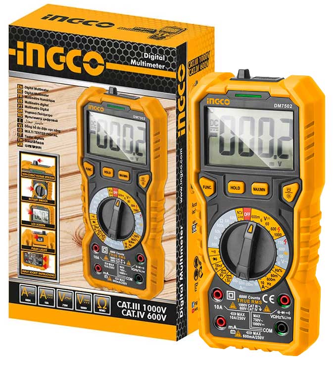 Ingco DM7502 Digital Multi Meter / Tester – vertexpowertools