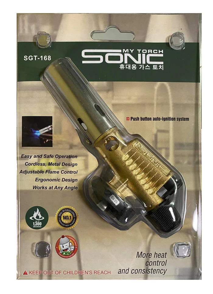 Sonic SGT-168 All Metal Gas Torch (Butane Powered) – vertexpowertools