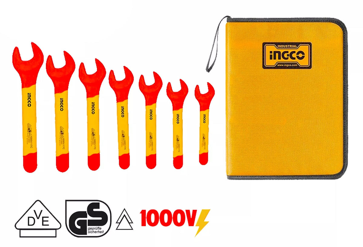 Ingco HKISPA0701 7pcs Insulated Open End Spanner Wrench Set 1000V ...