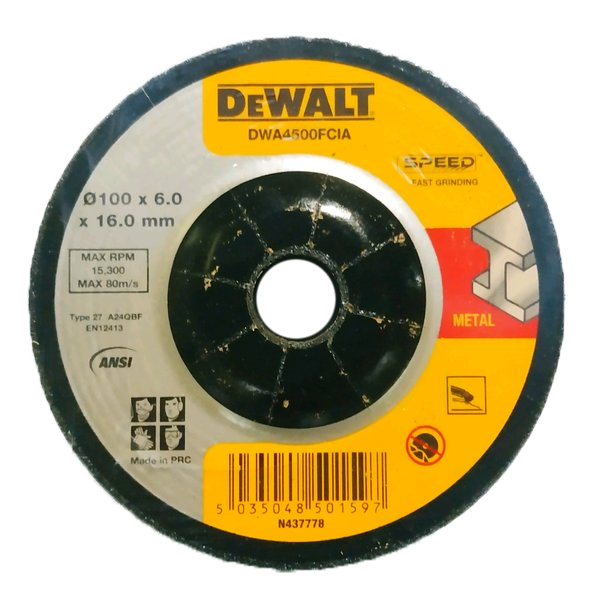 Dewalt DWA4500FCIA Grinding Disc 4" For Metal – vertexpowertools