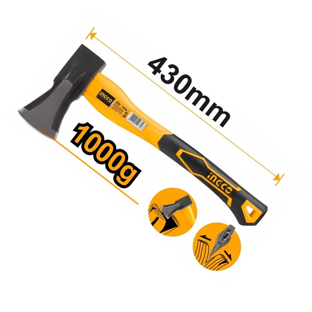 Ingco HAX03010008 Aircraft Axe Fiberglass Handle – vertexpowertools