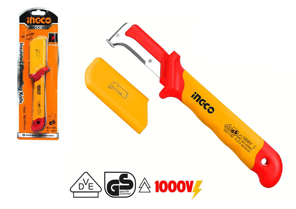 Ingco HIDCK1851 Insulated Dismantling Cutter Knife 1000V – vertexpowertools