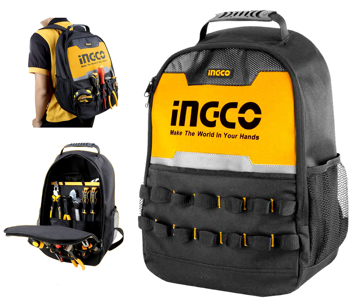 Ingco HBP0101 Tools Backpack / Contractor Tool Bag – vertexpowertools
