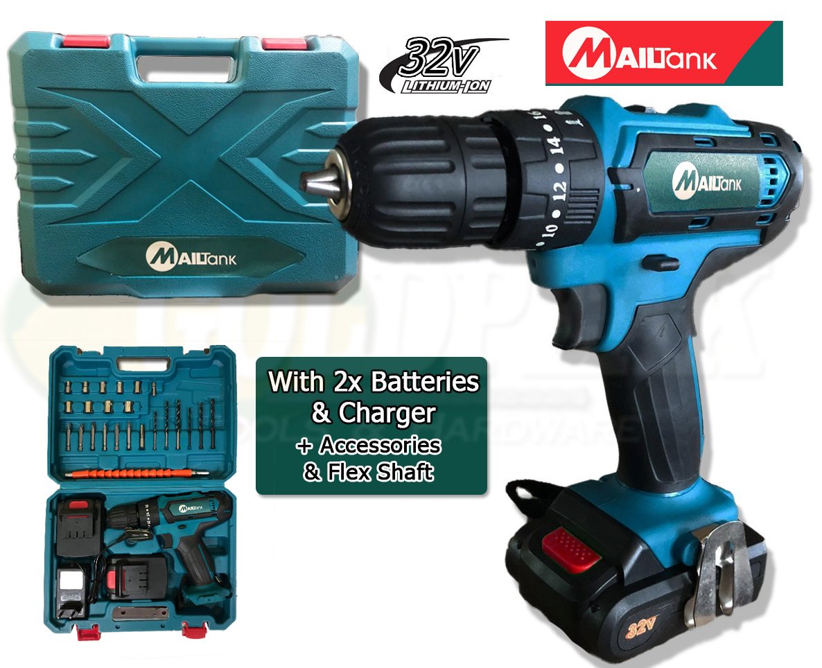 Mailtank SH190 Cordless 32V Hammer Drill / Driver – vertexpowertools