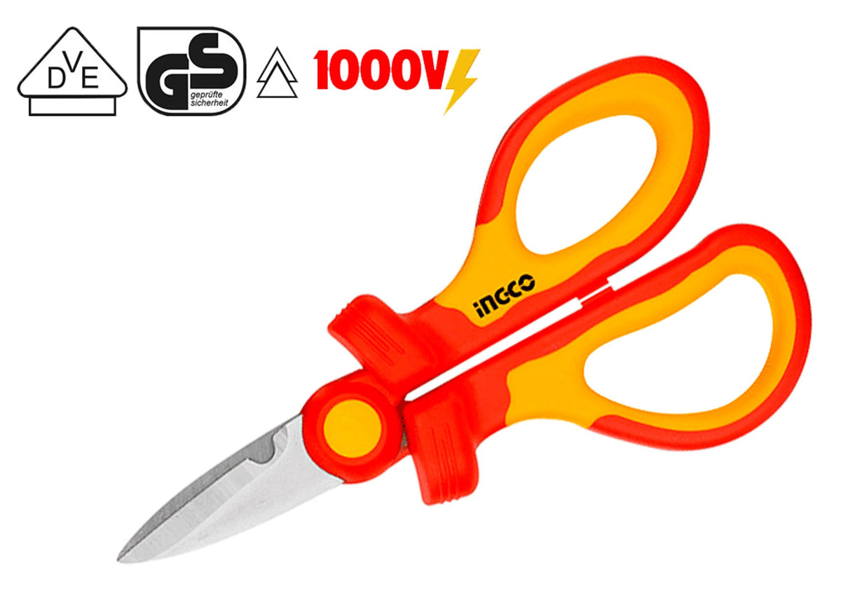 Ingco Insulated Industrial Scissors with Stainless Blade 1000V ...